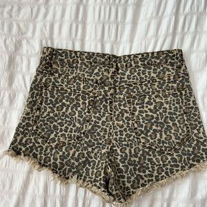 superdown | Shorts | Leopard Print Denim Shorts | Poshmark